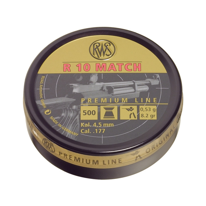 RWS R10 MATCH PREMIUM LINE HEAVY 4.50 MM (8.2 GRAINS) 500CT | Umarex USA