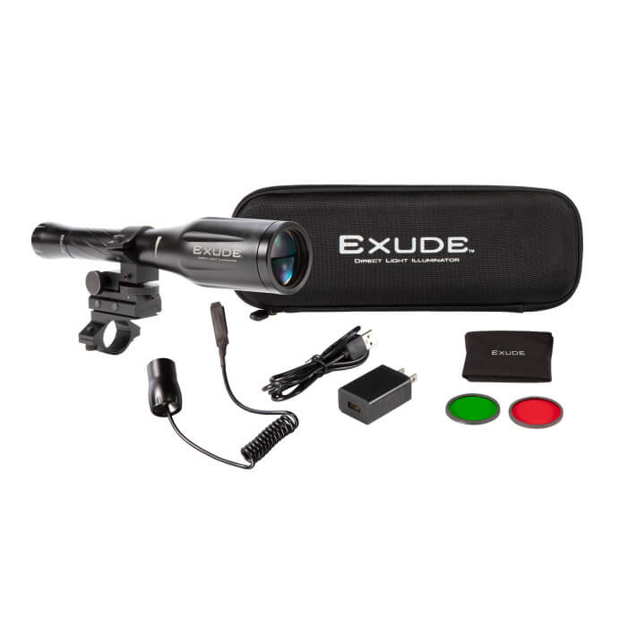 EXUDE OD40 GenII RECHARGEABLE 3-SETTING PREDATOR SPOTLIGHT W/MOUNT ...