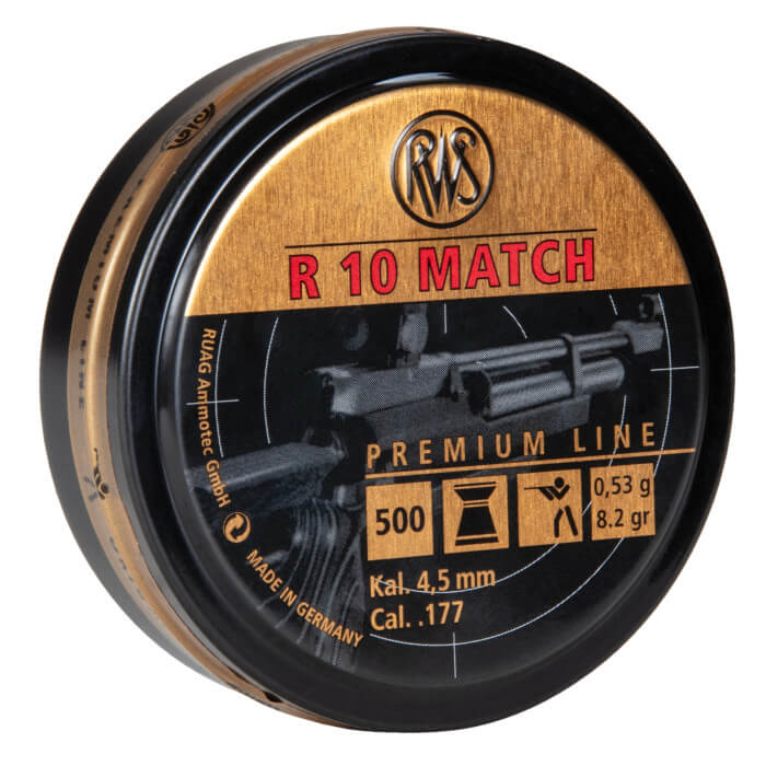 RWS R10 MATCH PREMIUM LINE HEAVY 4.50 MM (8.2 GRAINS) 500CT | Umarex USA