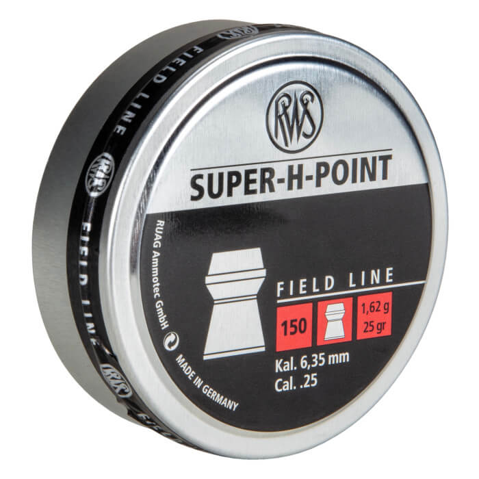 RWS SUPER H POINT .25 CALIBER PELLETS - 150CT TIN : UMAREX AIRGUNS ...