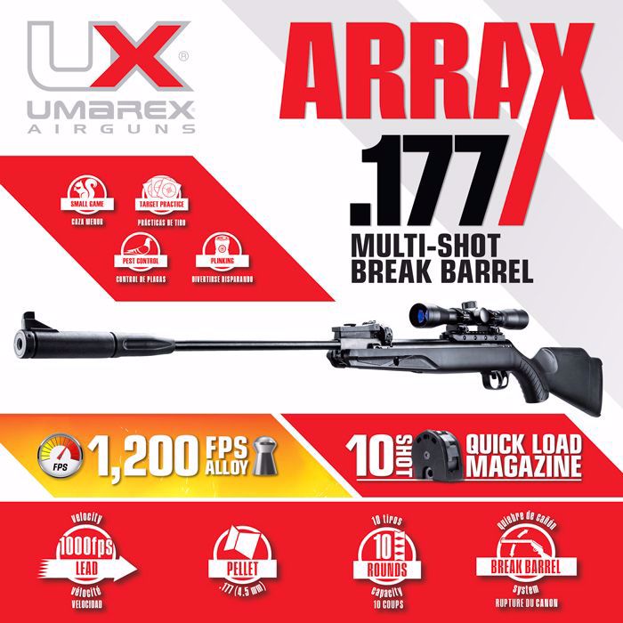 Umarex Arrax Multi Shot .177 Break Barrel Pellet Rifle | Umarex USA