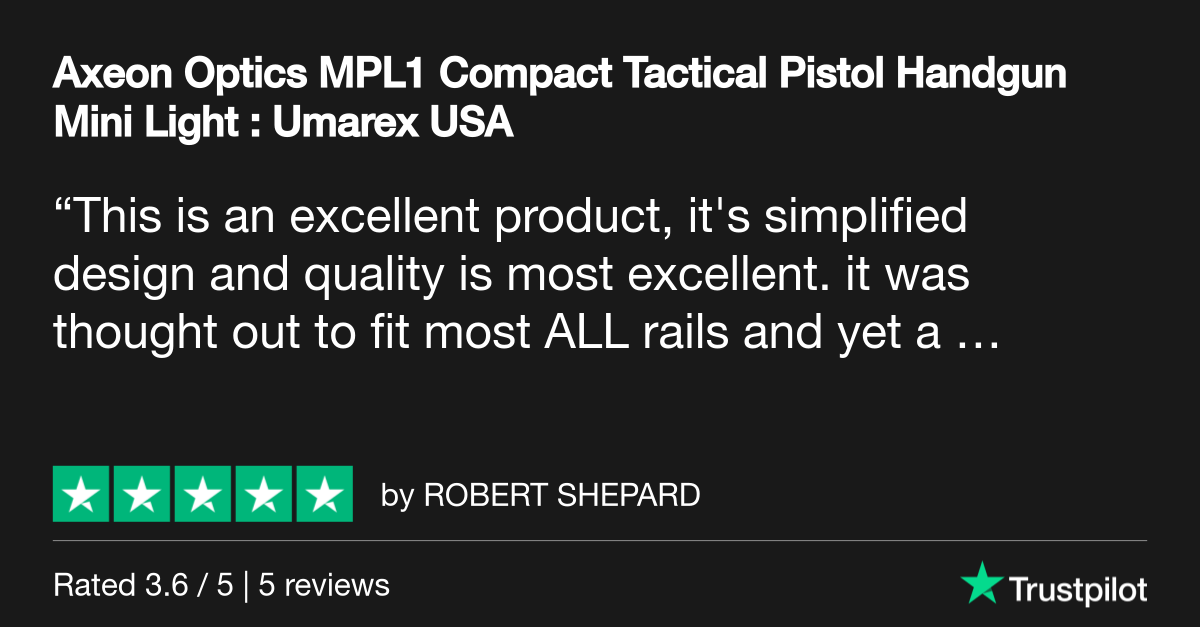 Axeon Optics MPL1 Compact Tactical Pistol Handgun Mini Light : Umarex ...